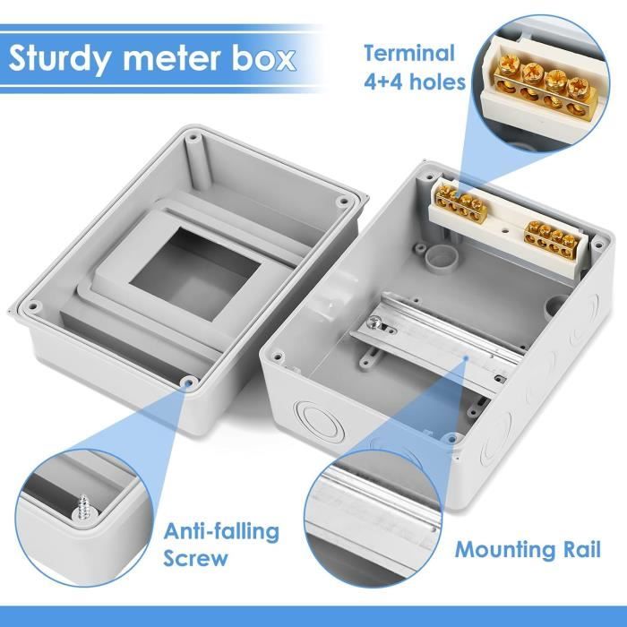 Coffret Electrique Etanche Exterieur Ip65, 5 Modules Avec Terminaux Et ...