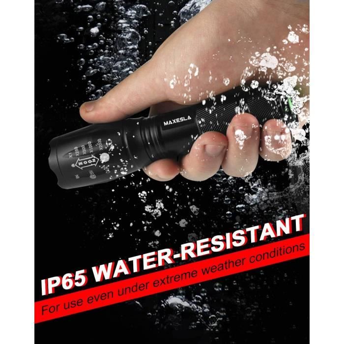 Maxesla Lampe Torche Led Ultra Puissante, 2000 Lumens Lampe De Poche ...