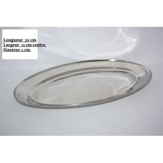 Plat ovale en inox four service à table Longueur 3 - Cdiscount Maison