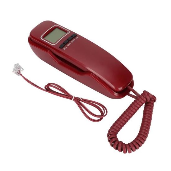 HURRISE Téléphone fixe filaire Téléphone Filaire Recomposition Écran LCD Ligne Fixe Filaire ...