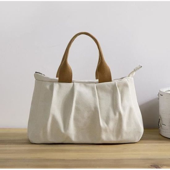 Changan-Sac à main en toile plissée sac à main en toile Vintage ...