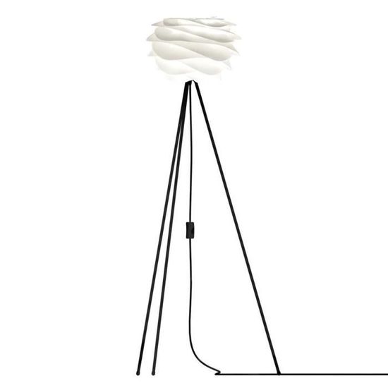 CARMINA-Lampadaire Trépied Noir H131cm Blanc Vita | designé par William ...