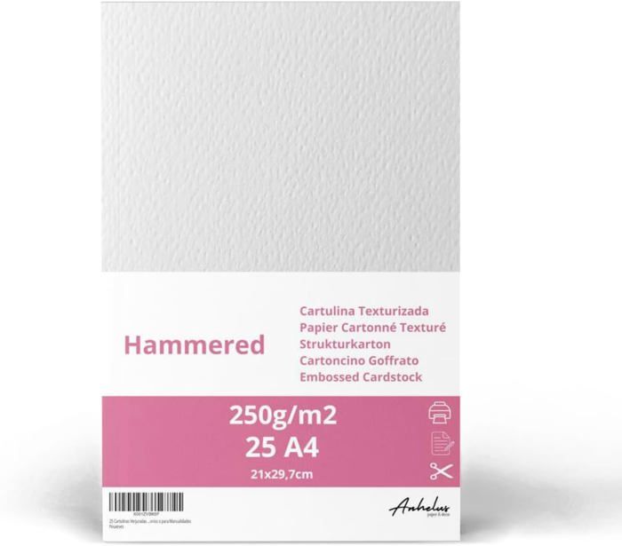 25 Feuilles A4 Papier Cartonné Texturé Martelé De 250 G/M² D'Épaisseur ...