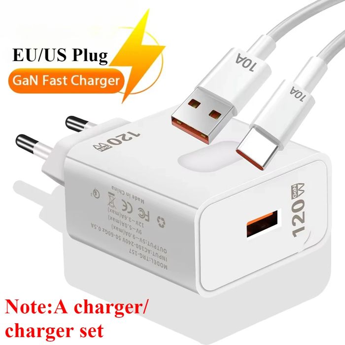 GaN – chargeur USB 120W, charge rapide, haute vitesse, QC 3.0 ...