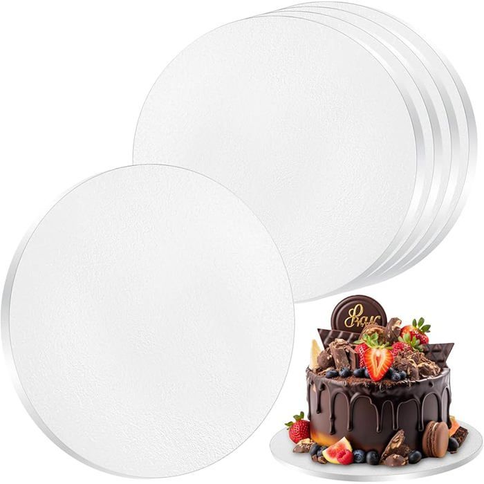5 Pièces Cake Board Plateau Gâteau Rond 25 cm x 12 mm Semelle Gâteau ...