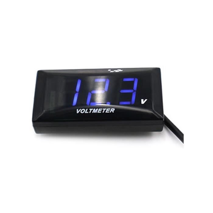 Voltmètre numérique Led multifonction 12V, étanche, panneau de Surface ...