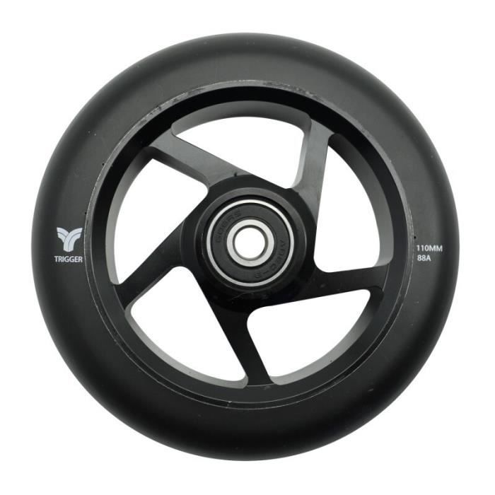 Roue de trottinette freestyle Trigger 5 Spokes 88A - noir - 110x24 mm ...