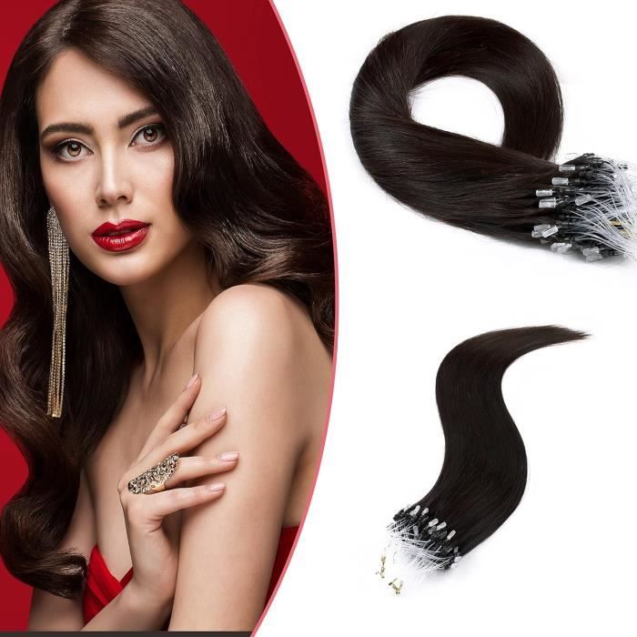 Extensions Cheveux Naturels Loopsextension Anneaux - Extension A Loop [1G * 50 Mèches] Extension ...