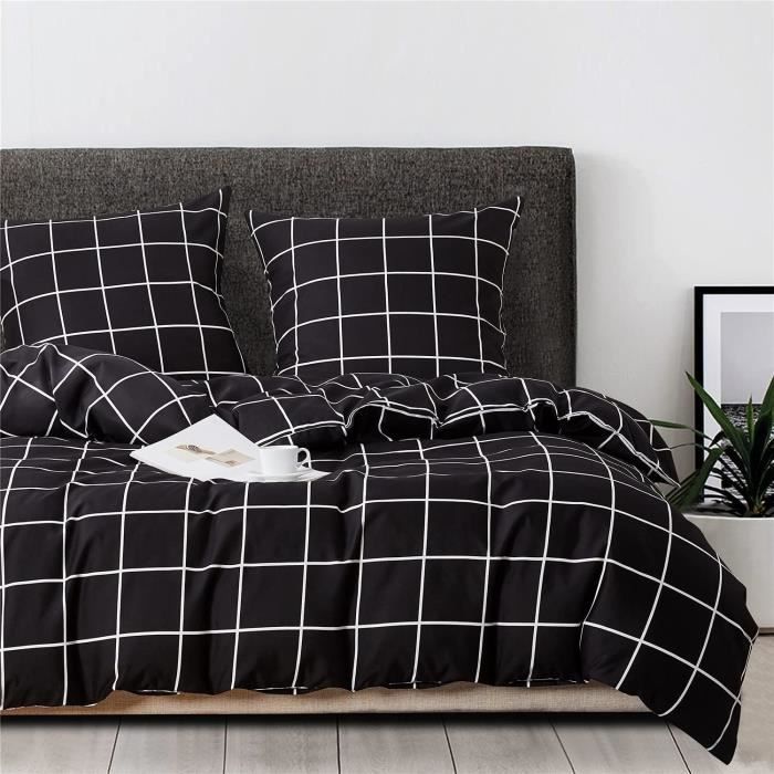 Housse De Couette Noir Et Blanc