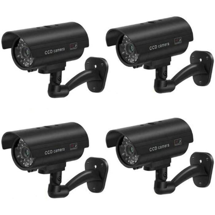 Lot de 4 caméras de sécurité factices CCTV, Utilisation en intérieur et ...