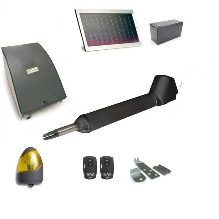Kit Motorisation Portail Solaire Automatisme Ducati Home Automation SW3000 T SOLAR MONO - pour ...