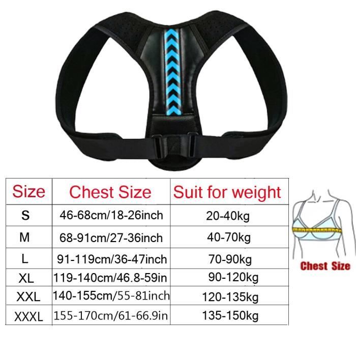 Correcteur de posture - Blue-short-L - Orthèse lombaire - Confortable ...