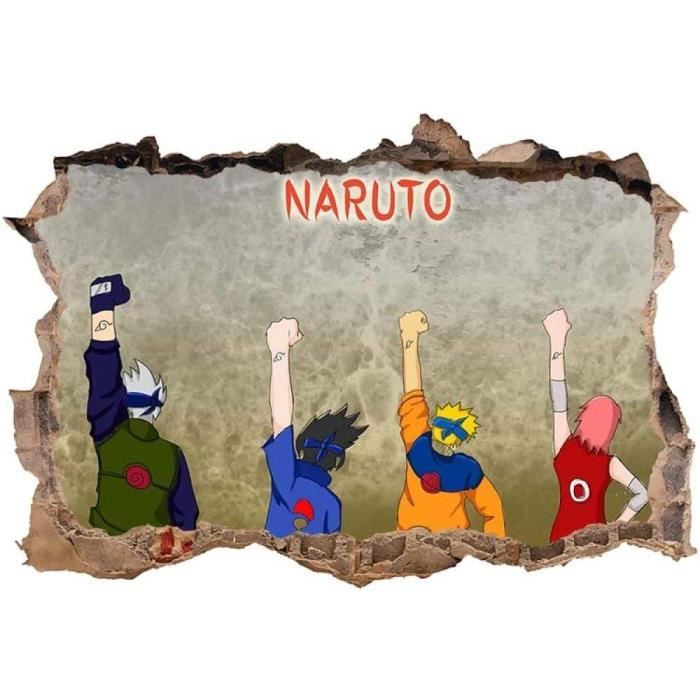 3D Sticker Mural Naruto Japonais De Bande Dessine Voiture Kurama ...