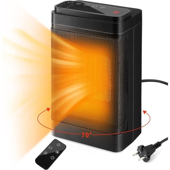 Chauffage d'appoint 1500W, Radiateur Electrique Céramique, PTC ...