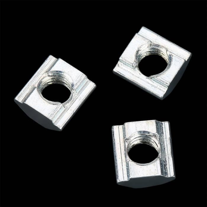 Écrou en T 50 pièces écrou de profil en aluminium, écrou à fente en T ...