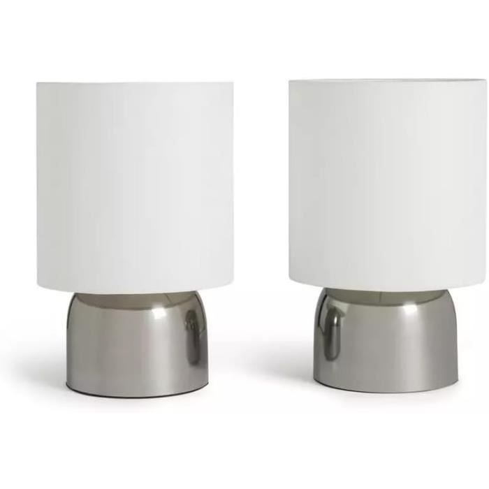 Paire De Lampes De Table Tactiles Parfaites Pour Tables De Chevet Ou ...