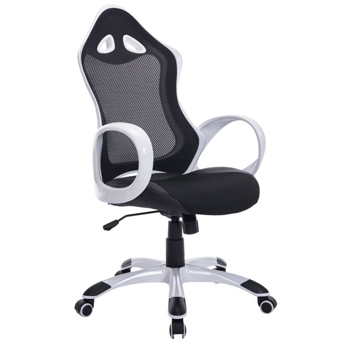 Fauteuil chaise de bureau ergonomique pivotant 360° hauteurs réglables ...