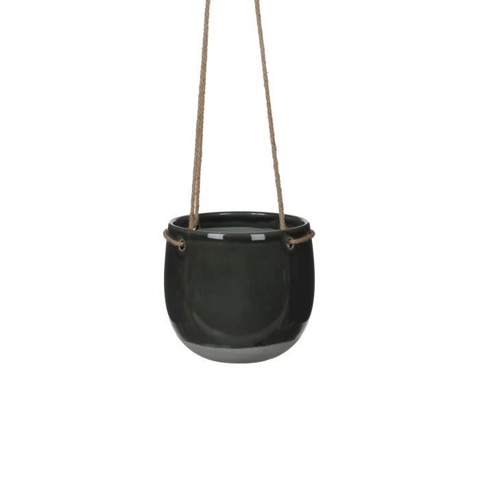 MICA Pot à suspendre ronde Resa gris foncé - 17 xØ18,5 cm - Cdiscount ...