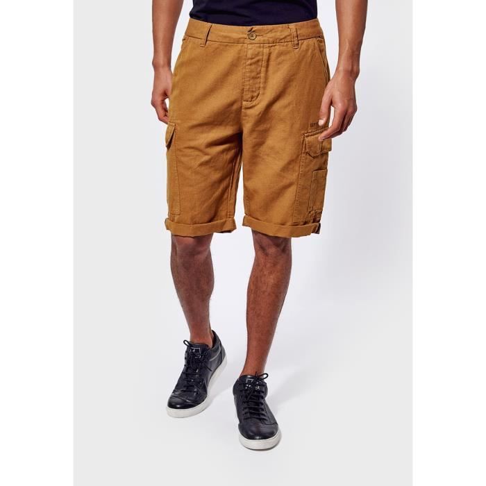 Short cargo Homme en lin SHISH Marron - Cdiscount Prêt-à-Porter