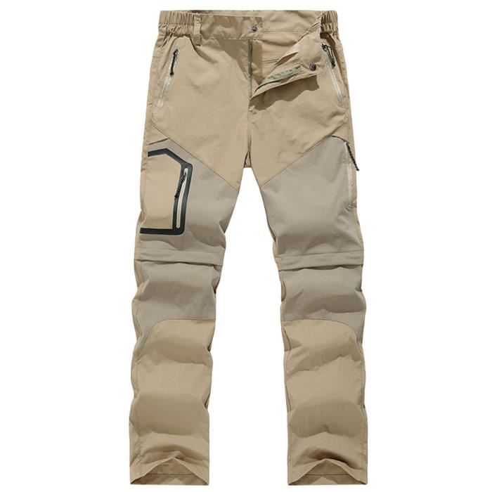 Pantalon Outdoor Homme Printemps Été Mince Séchage Rapide Convertible ...