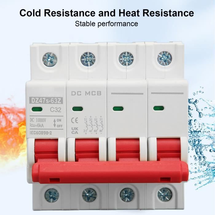 Disjoncteur miniature CC - MXZZAND - 4P DC - Protection de circuit - Système électromagnétique ...