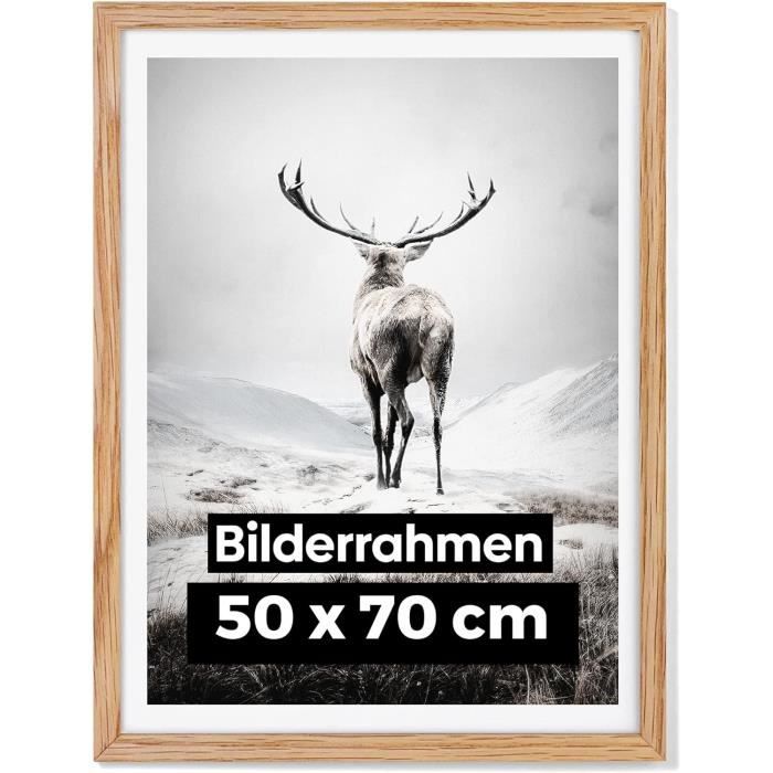 Cadre Chêne Photo 50x70 cm | Cadre Photo Bois Chêne Avec Plexiglass ...
