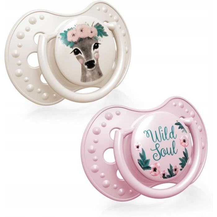 LOVI sucette 6-18 mois, Sucettes pour bébés avec tétine en silicone ...