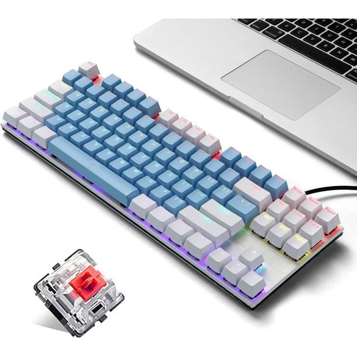 Clavier Filaire, K87 87 Touches Clavier Mécanique Filaire Plaque ...