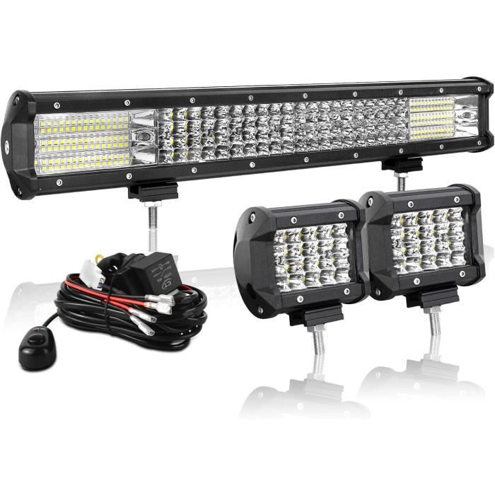 50Cm 510W Barre Rampe Led +2X 10Cm Spot Phare De Travail Led Projecteur ...