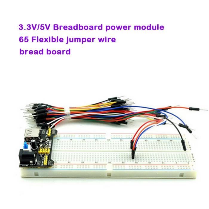 (DIY kits)3.3V/5V Breadboard power Module+65 Flexible jumper wire+MB102 ...