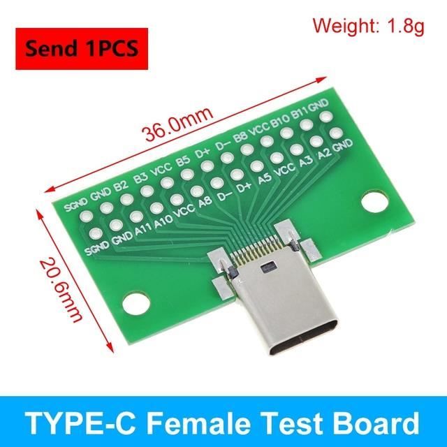 Circuits intégrés,Type-C Female USB--Connecteur mâle USB-adaptateur ...