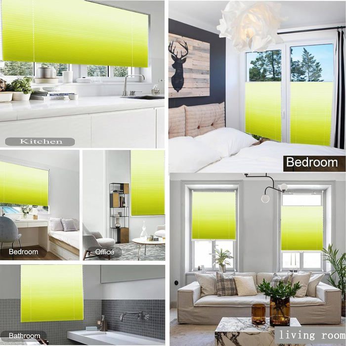 Store Plissée Sans Perçage Store 60 X 120 Cm Tissu Non Tissé De Haute ...