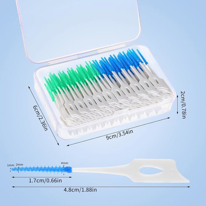 200pcs Brossettes Interdentaire,Brossette Dentaire Cure Dent Brossette ...