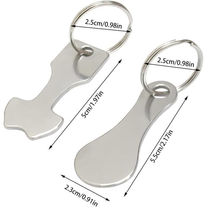 4 Pièces Puce Pour Caddie, Jeton De Caddie, Porte-Clés Pour Caddie En ...