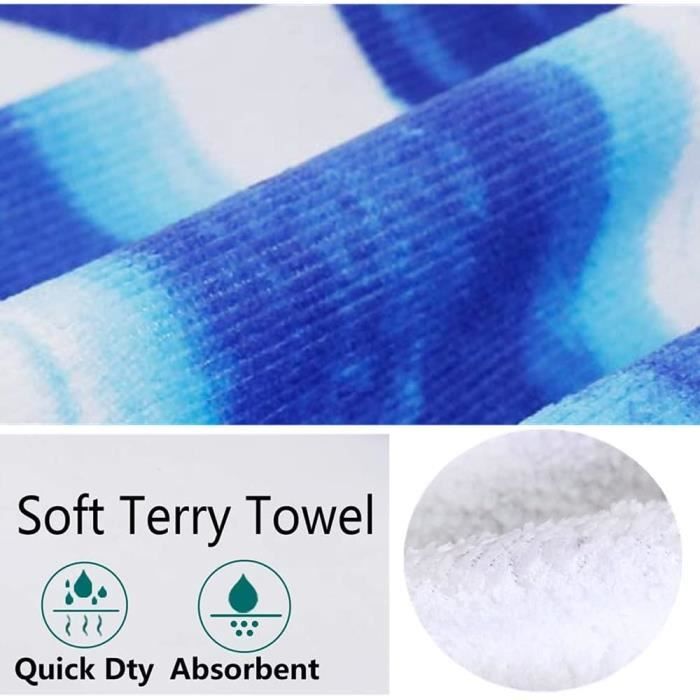 Serviette De Plage Grande Taille Homme Ado Garcon Xxl Microfibre ...