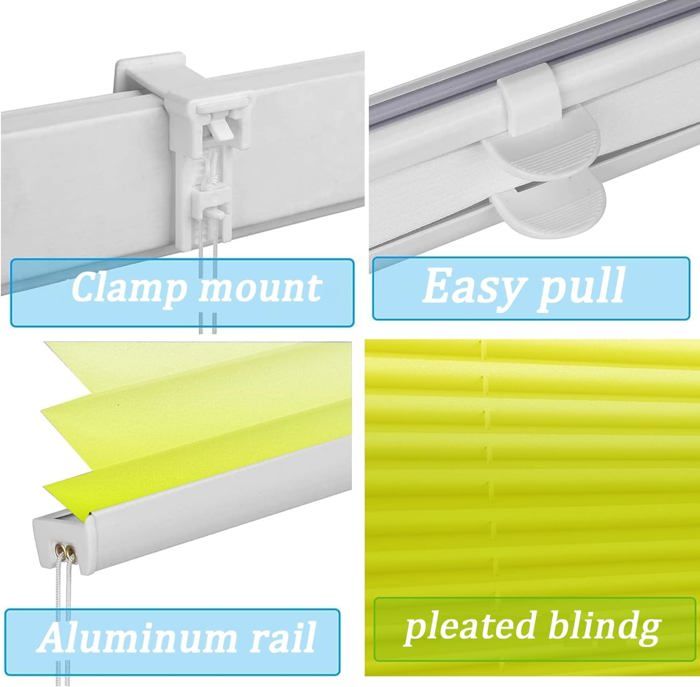 Store Plissée Sans Perçage Store 60 X 120 Cm Tissu Non Tissé De Haute ...