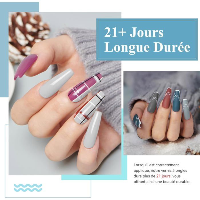 Vernis Semi Permanent, Blanc Rouge Noir Bleu Foncé Vert Foncé Flash ...