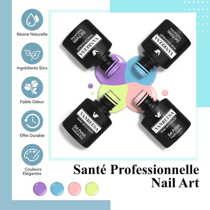 Vernis Semi Permanent, Blanc Rouge Noir Bleu Foncé Vert Foncé Flash ...