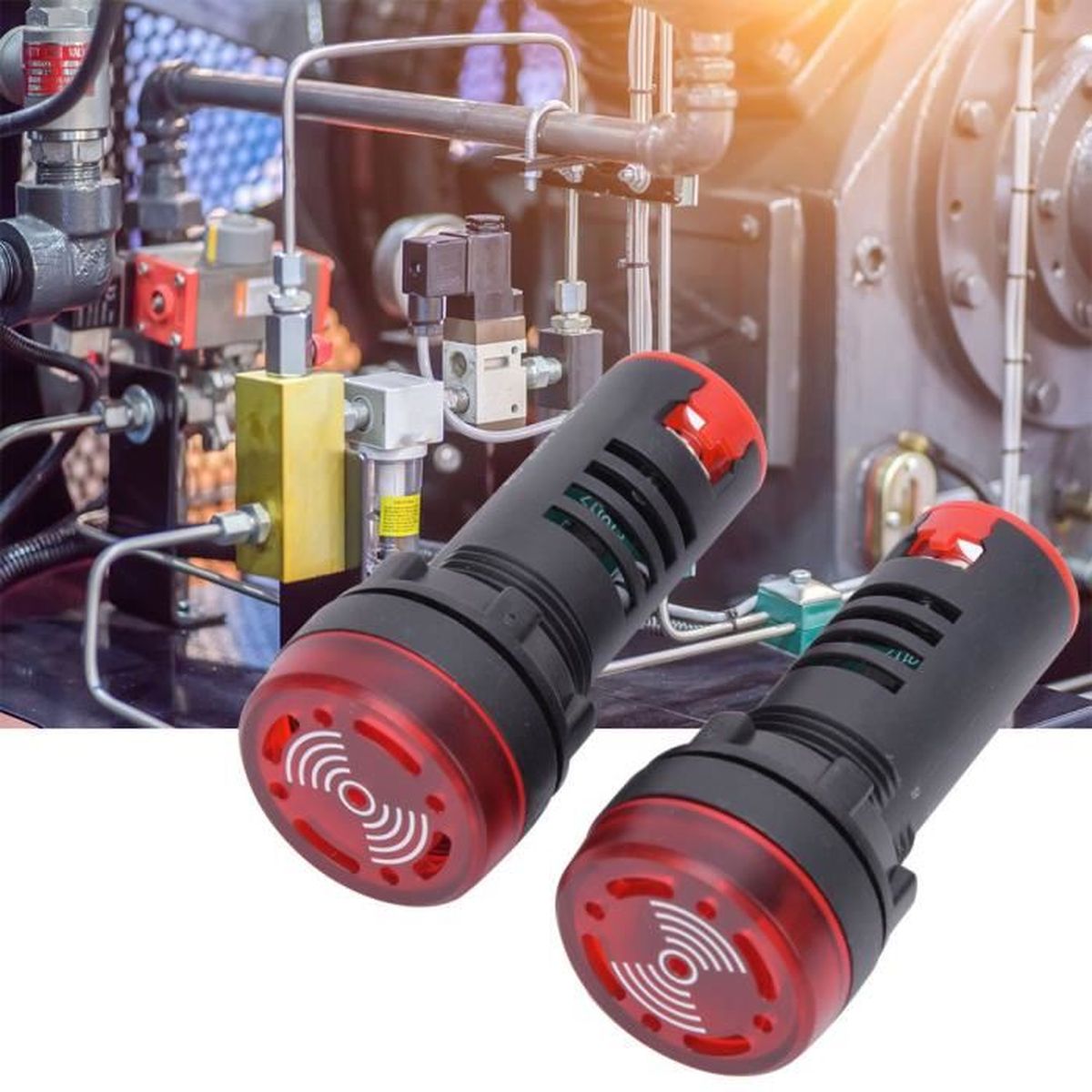 Duokon Avertisseur sonore 10 pièces BERM LED rouge Buzzer AD16-22SM ...