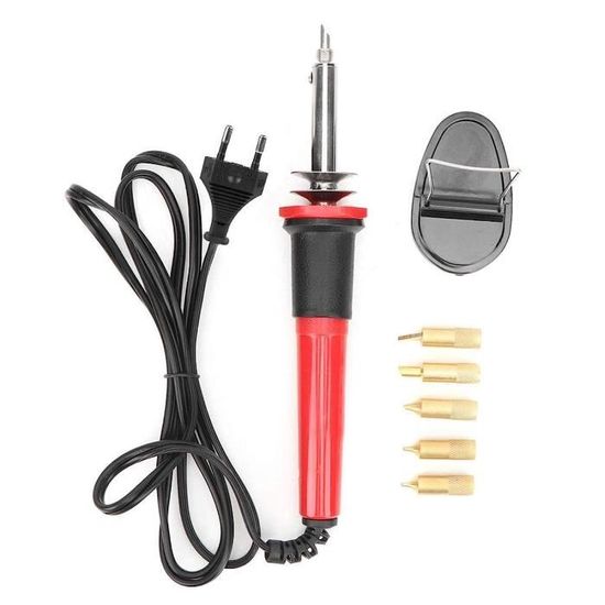 Kit de stylo pyrogravure à bois électrique à 5 têtes, embouts de stylo ...