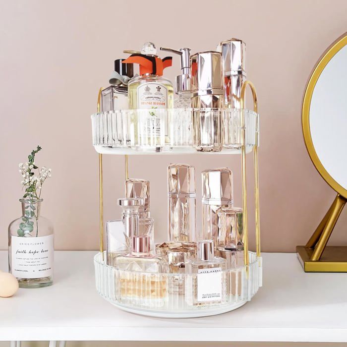 Clear Golden Plateau Tournant Rack de Stockage Rotatif Cuisine Porte ...