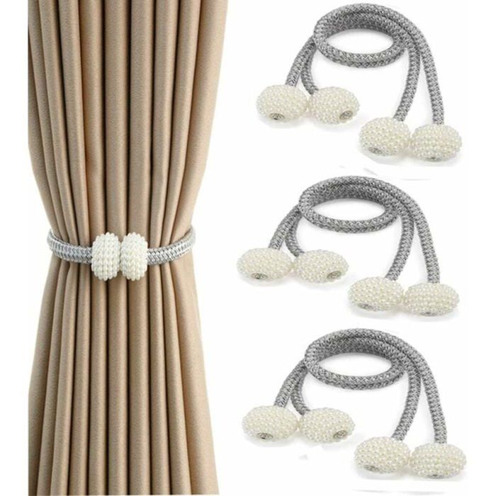 Lot de 4 Attaches de Rideaux Magntiques Accessoires Dcoratifs PZCC ...