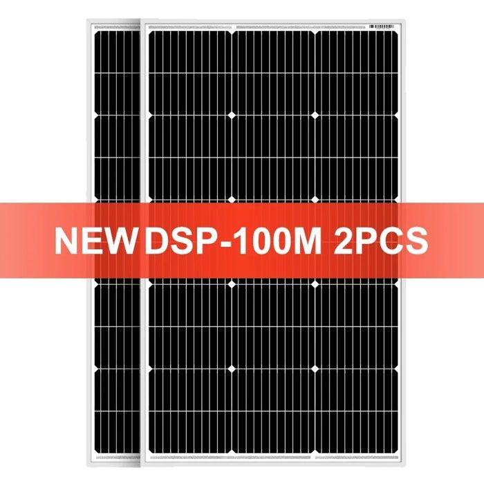 Panneau Solaire Rigide, Sortie de Puissance 100W, Haute Efficacité 21.8%, Silicium ...