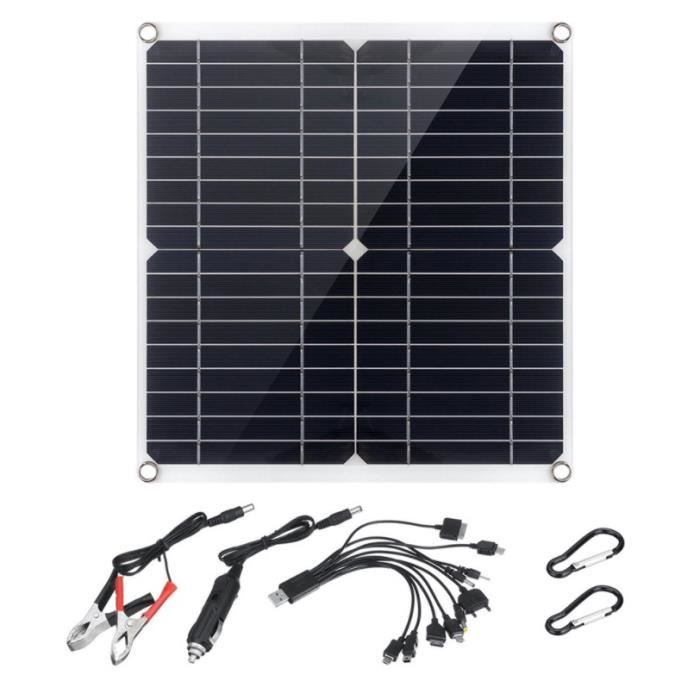 Ensemble de panneaux solaires--Panneau Solaire Kit 12v Chargeur Solaire Flexible Complet Pour ...