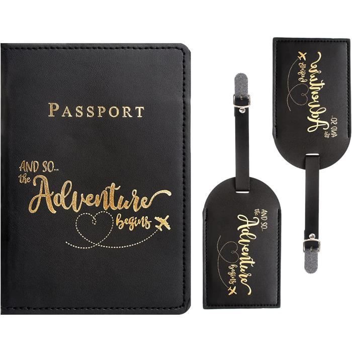 2PCS Étiquettes d'Identification de Valise Couverture de Passeport ...