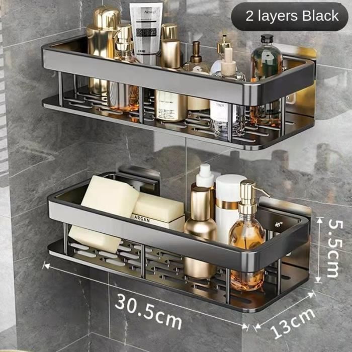Porte accessoire,Étagère murale de douche en aluminium antirouille ...