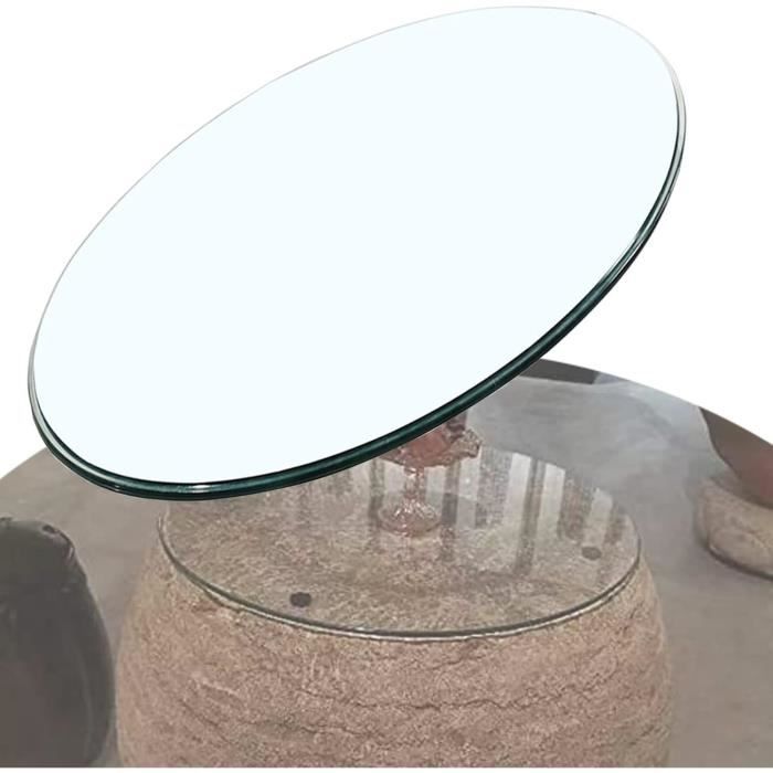 Plateau De Table En Verre Rond, Robuste Plateau De Table En Verre ...