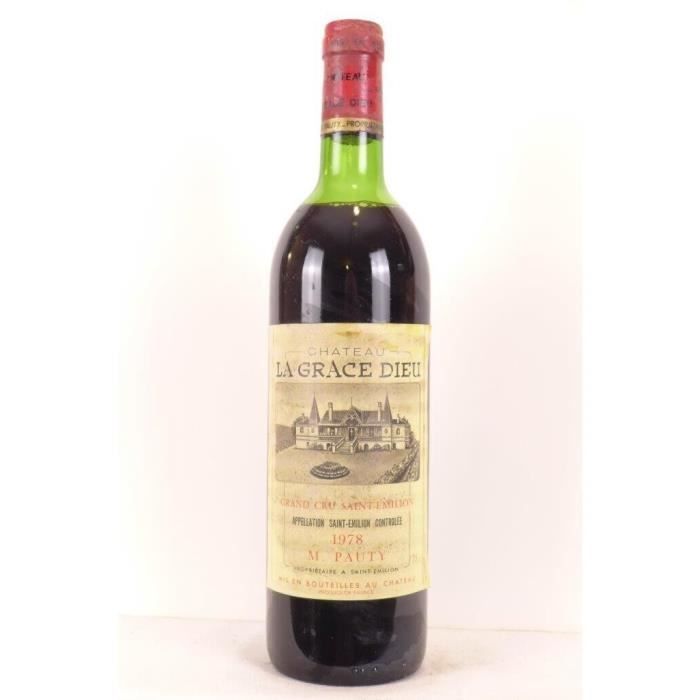 Saint-émilion château la grace dieu grand cru rouge 1978 - bordeaux - La cave Cdiscount