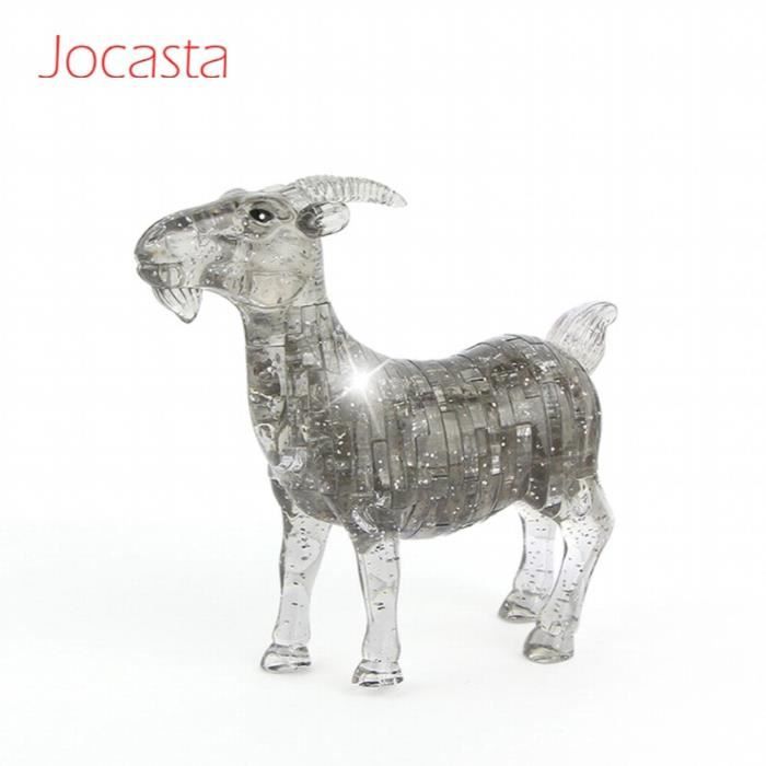 Bricolage chèvre blocs de construction 3D cristal Puzzles Puzzle Animal ...