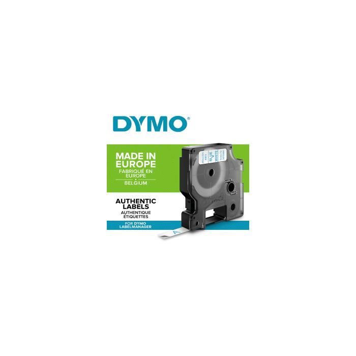 DYMO LabelManager cassette ruban D1 9mm x 7m bleu/Blanc (compatible ...
